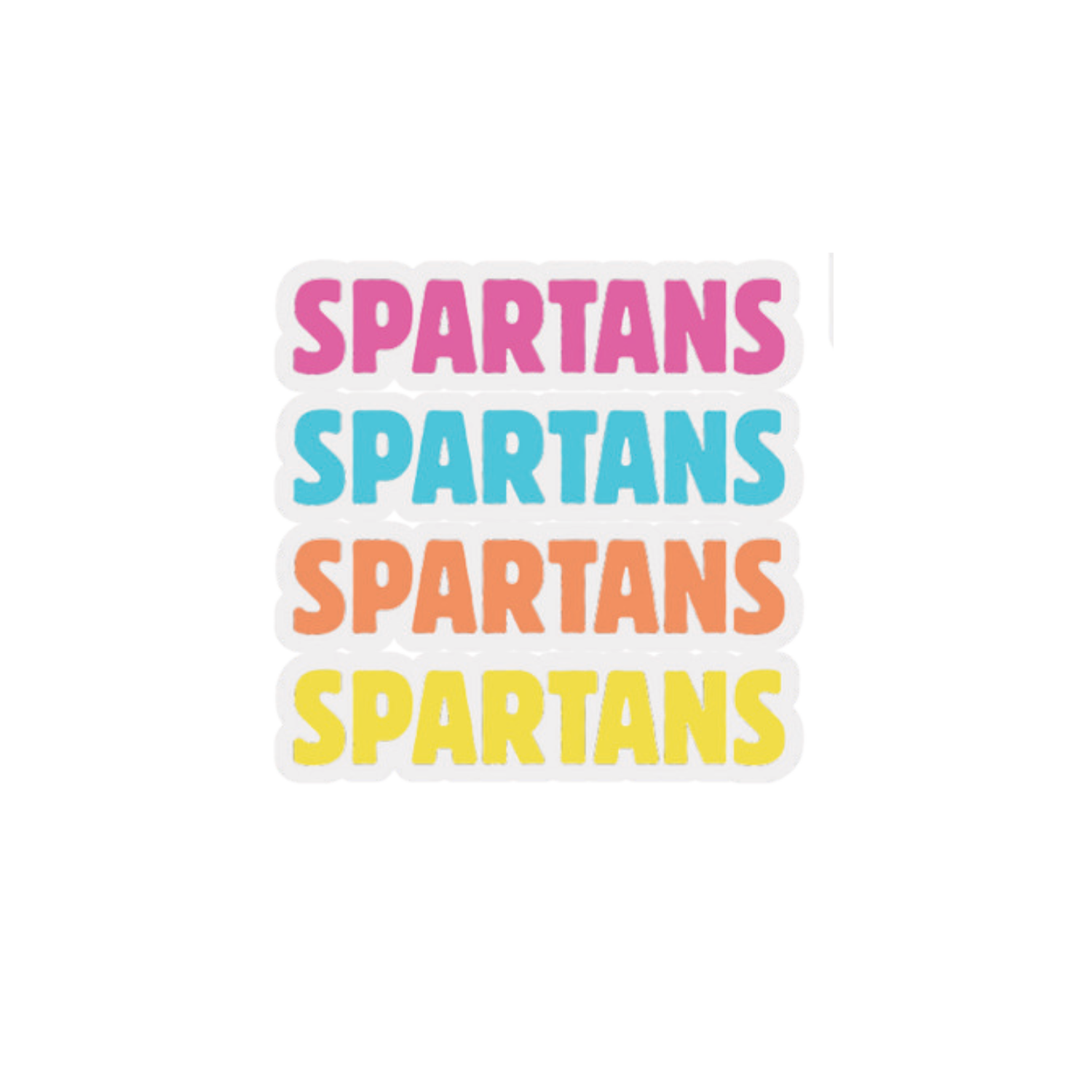 Spartans Rainbow Stack Sticker – Bandwagon Sports