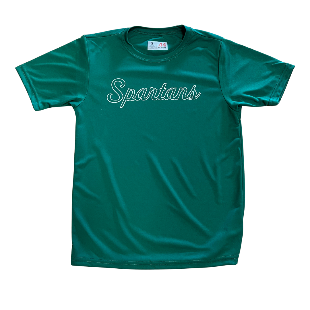 Spartans Script Green Performance Shirt – Bandwagon Sports